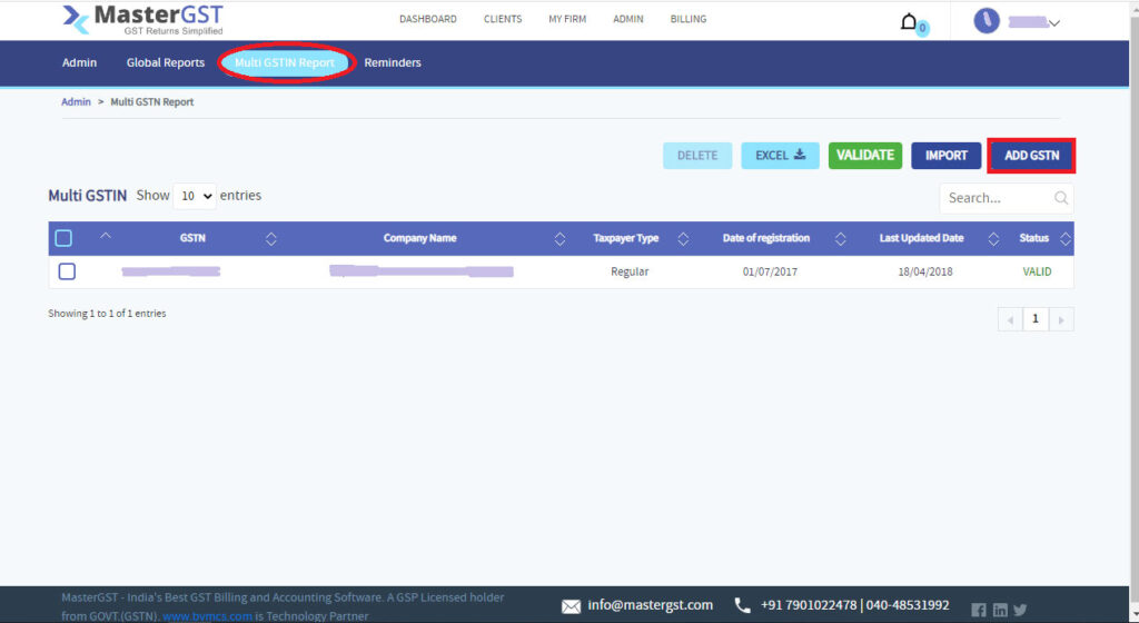 Multi GSTIN Reports - MasterGST