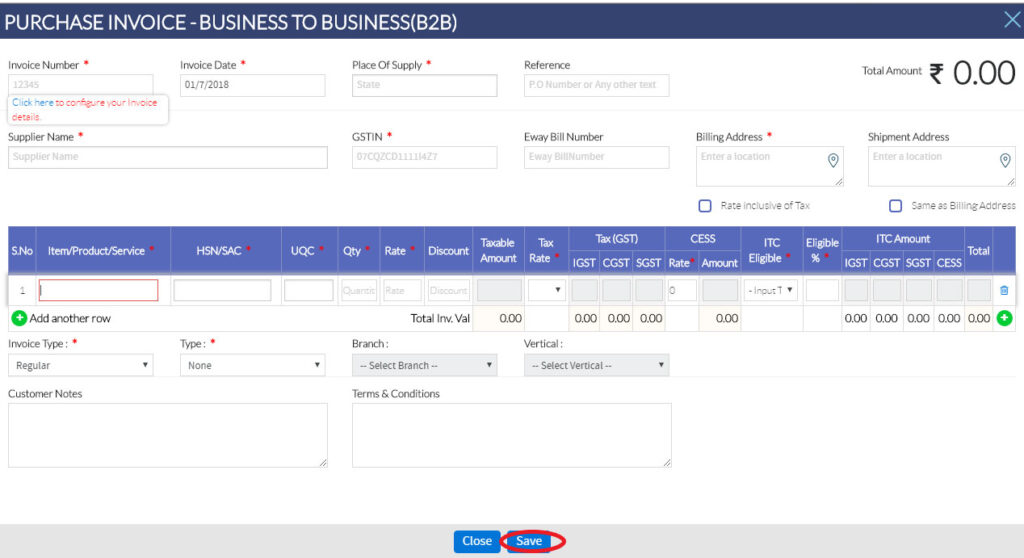 How to add Purchase invoice - MasterGST